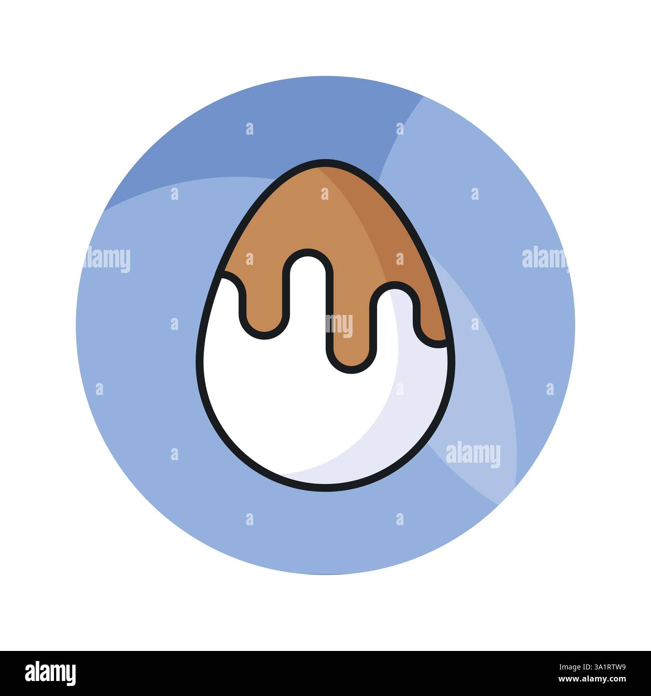 Chocolate dipped egg icon, cacao egg vector isolated on white ...