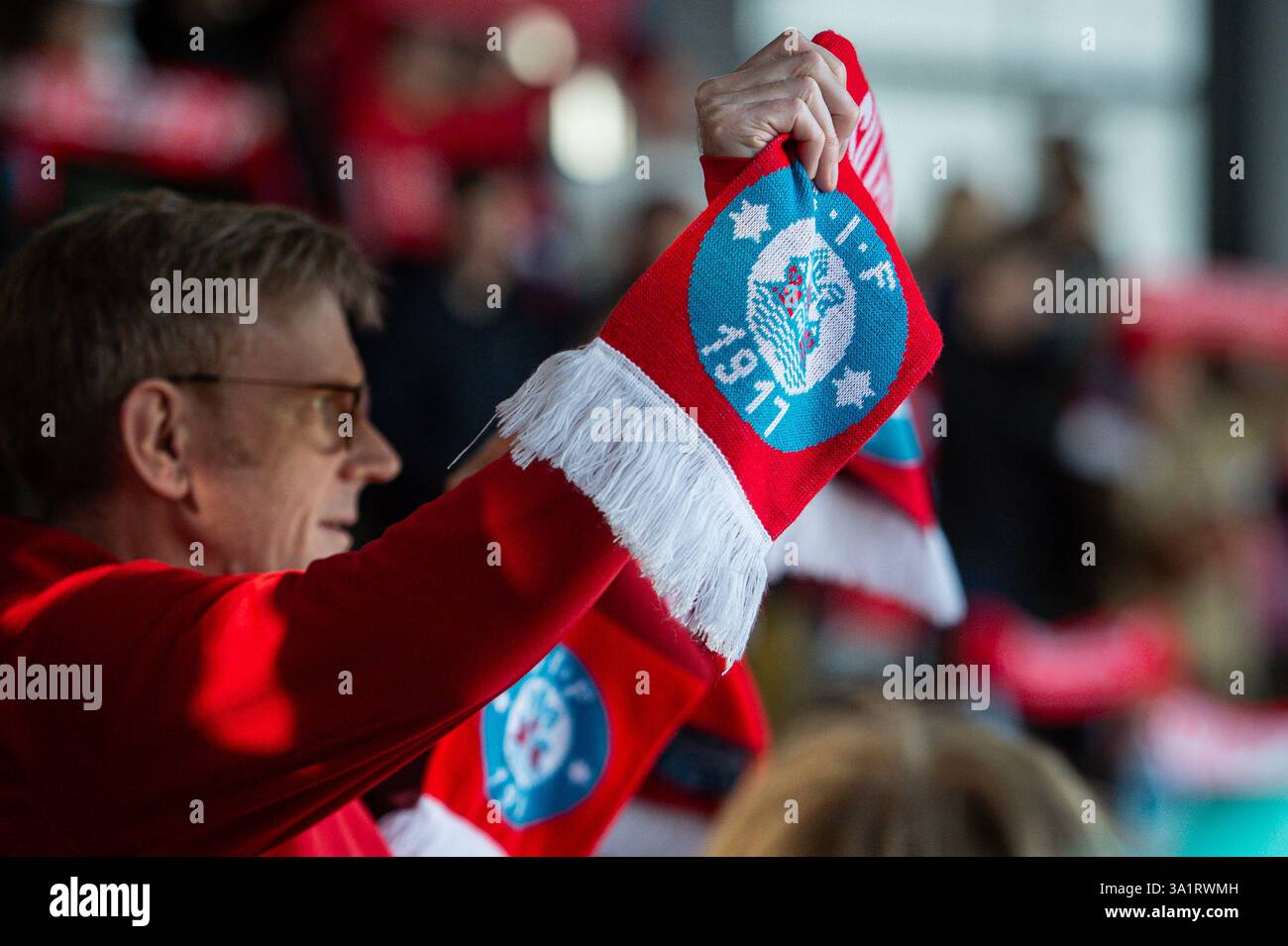 Silkeborg, Denmark. 09th, March 2025. Football fans of Silkeborg IF ...