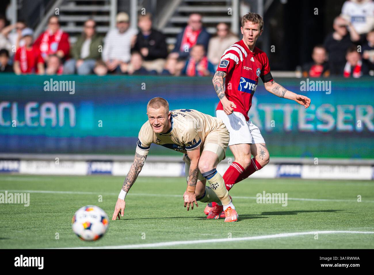 Silkeborg, Denmark. 09th, March 2025. Tonni Adamsen (23) of Silkeborg ...