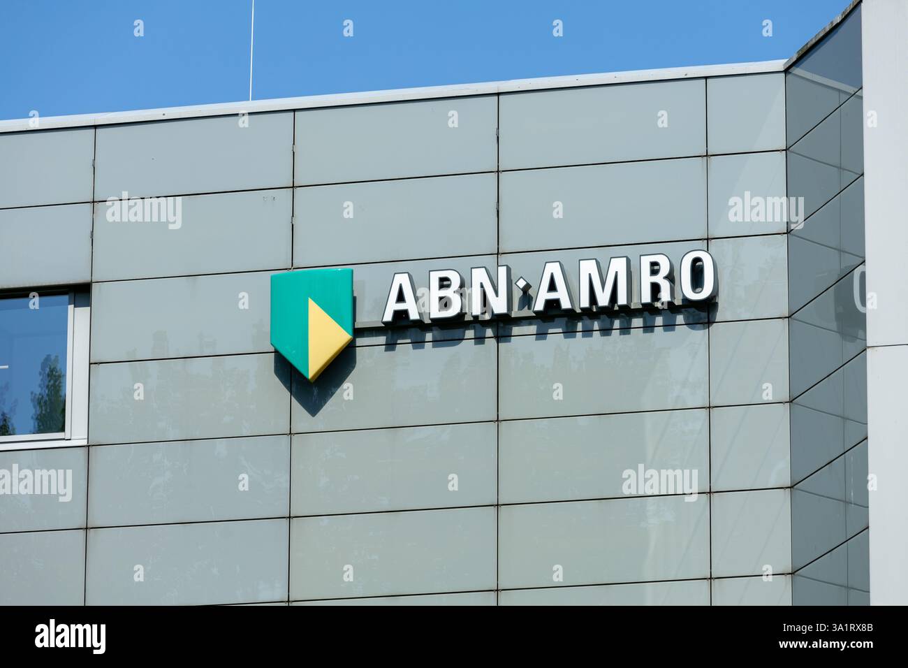 ABN AMRO bank sign logo on the office in Diemen Stock Photo - Alamy