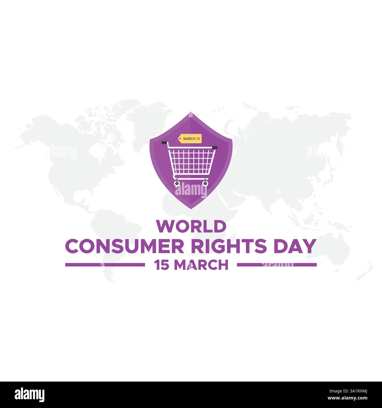 World Consumer Rights Day. March 15. Gradient background. Poster ...