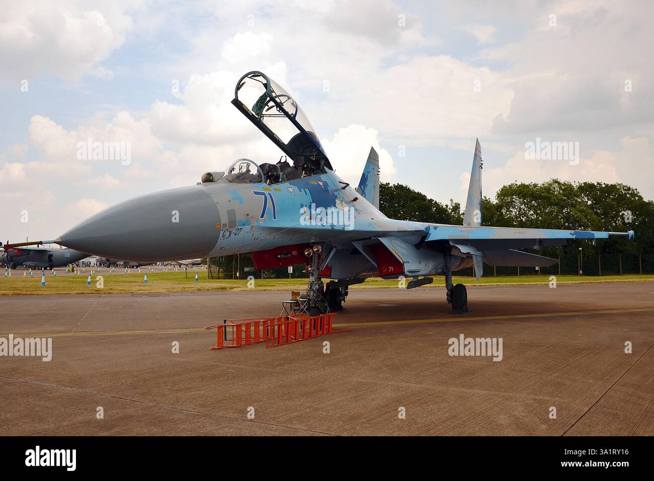 Ukrainian Air Force Sukhoi Su-27 Flanker military fighter jet Stock ...
