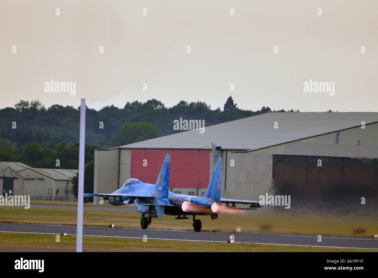 Ukrainian Air Force Sukhoi Su-27 Flanker "Blue 58" military fighter jet ...