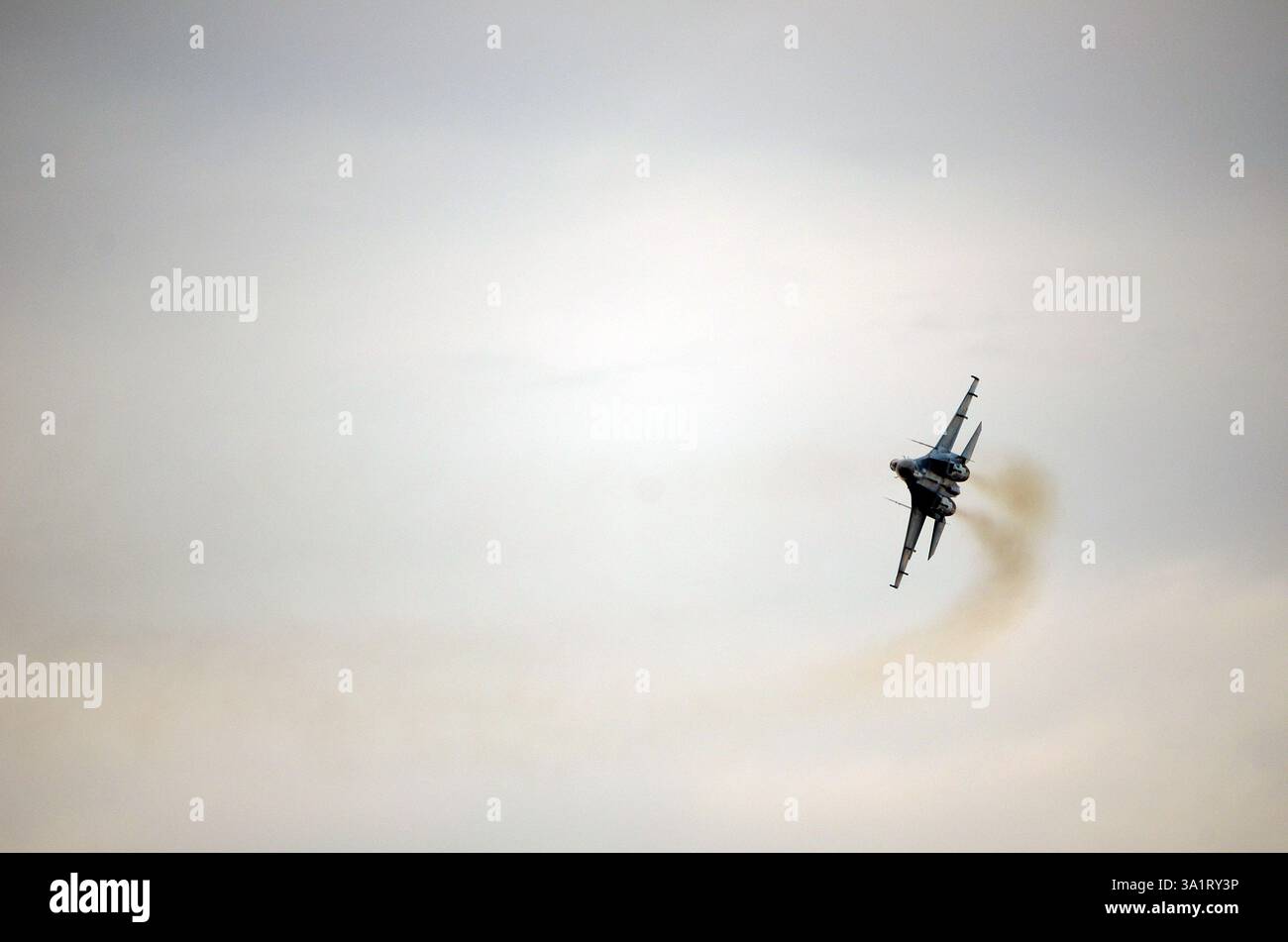 Ukrainian Air Force Sukhoi Su-27 Flanker military fighter jet Stock ...