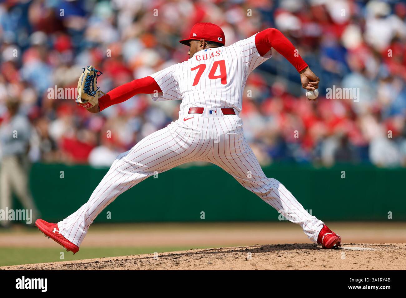 Clearwater, FL: Philadelphia Phillies pitcher Jose Cuas (74) delivers a ...