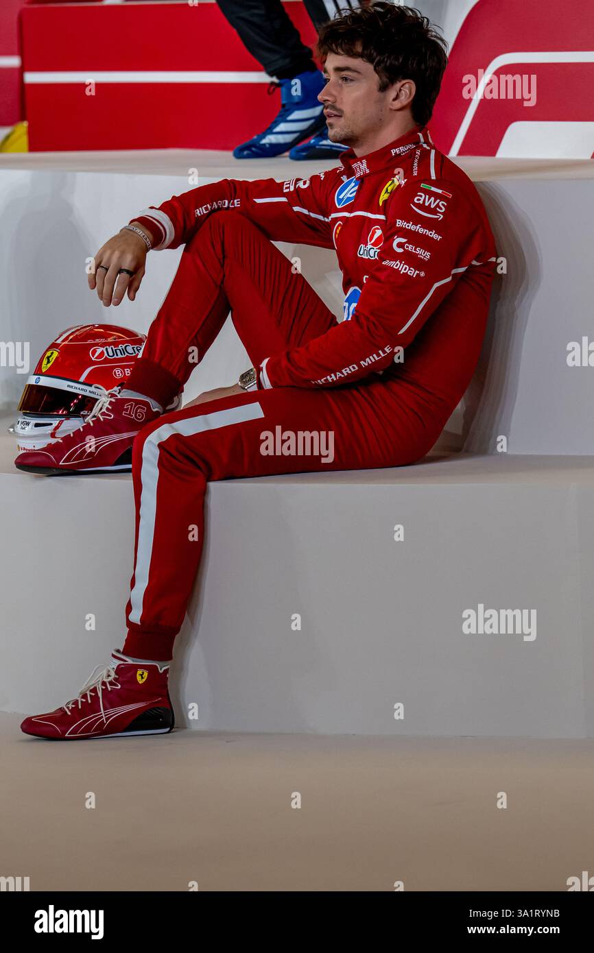 BAHRAIN INTERNATIONAL CIRCUIT, BAHRAIN - FEBRUARY 26: Charles Leclerc ...