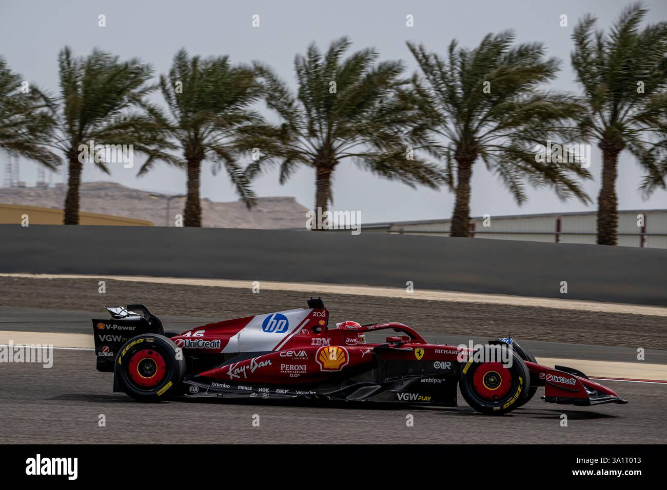 BAHRAIN INTERNATIONAL CIRCUIT, BAHRAIN - FEBRUARY 28: Charles Leclerc ...