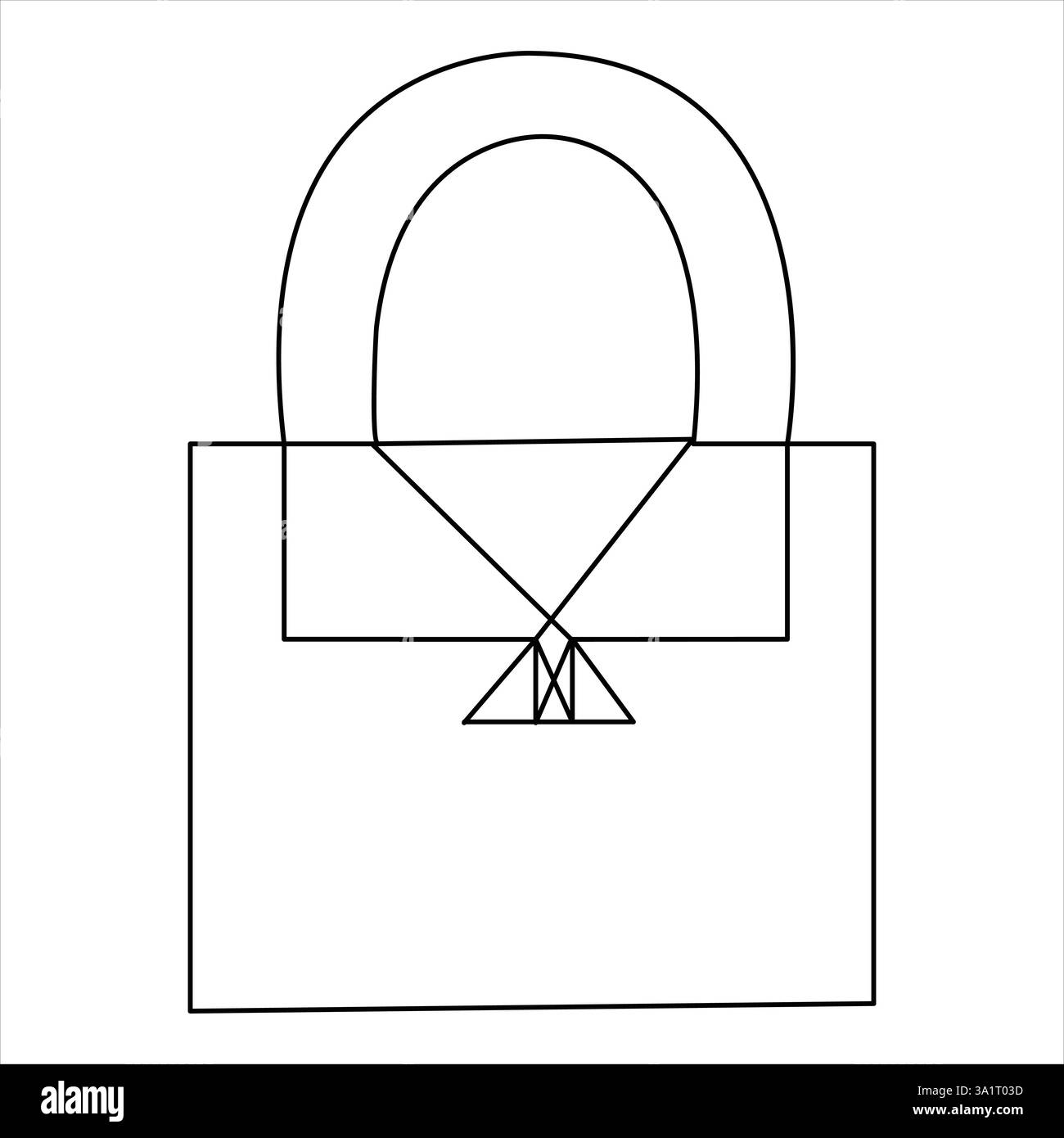 Continuous one line art drawing padlock key outline vector sketch ...