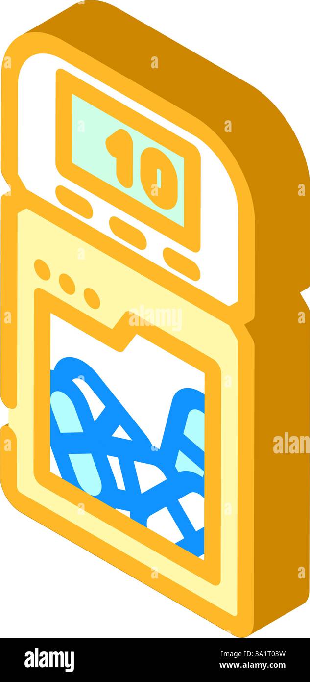 smart pill bottle healthcare innovation isometric icon vector ...