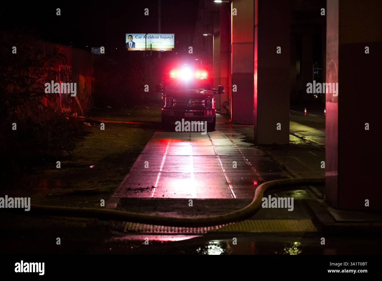 Seattle, USA. 10th Mar 2025. Seattle fire on the scene responding to an ...