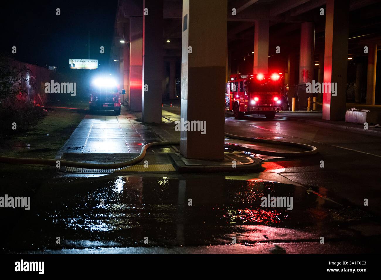 Seattle, USA. 10th Mar 2025. Seattle fire on the scene responding to an ...