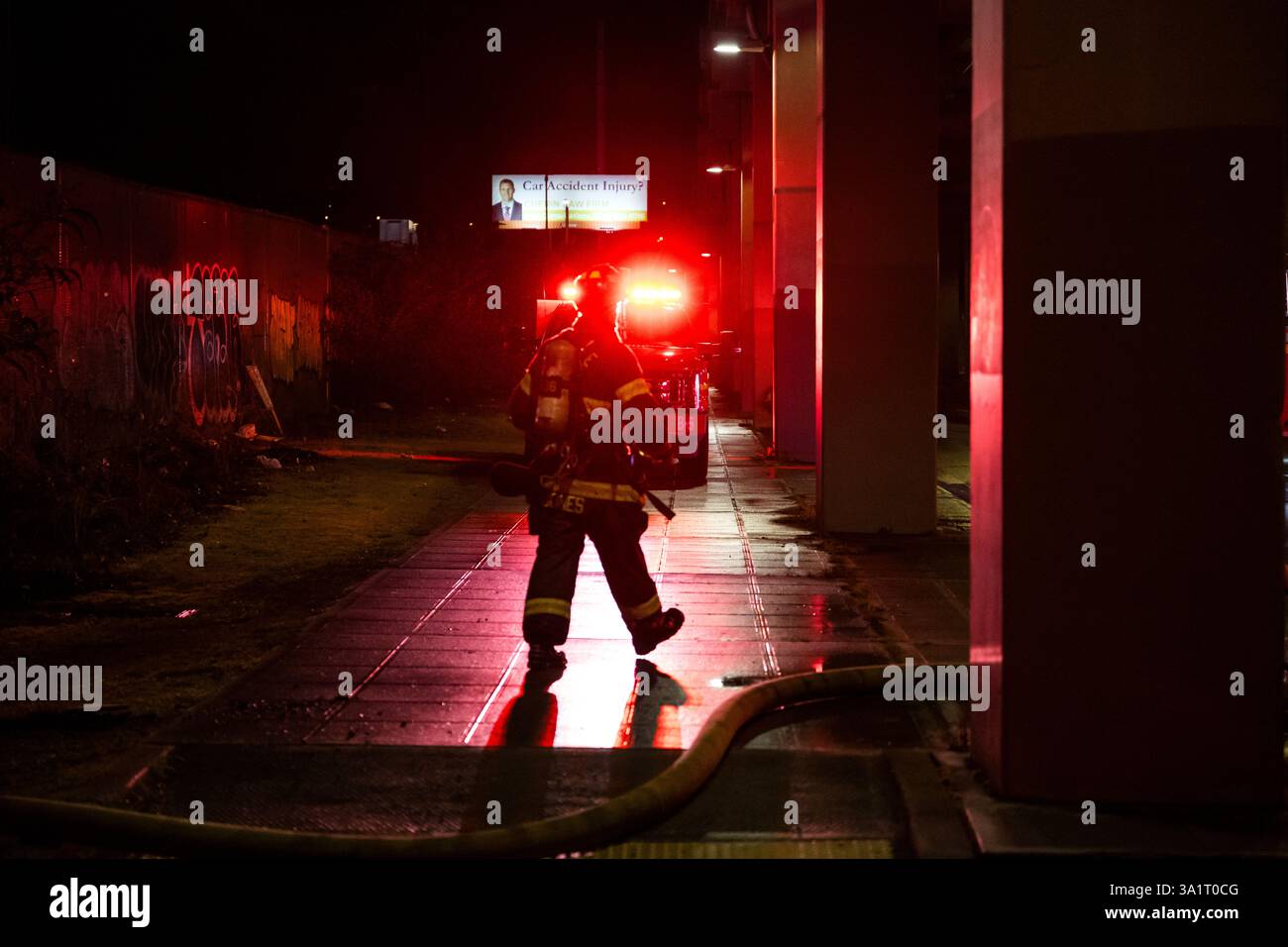 Seattle, USA. 10th Mar 2025. Seattle fire on the scene responding to an ...