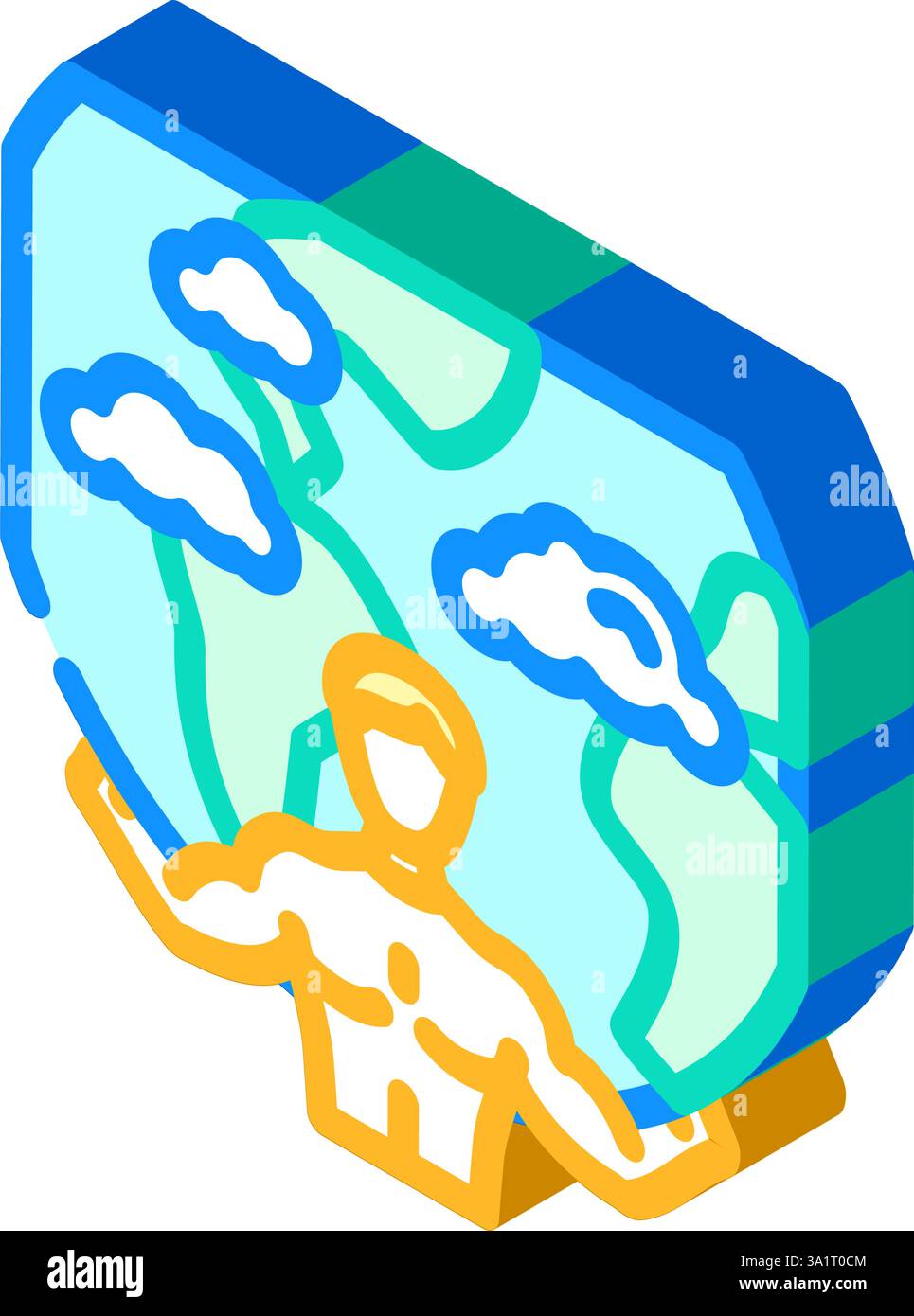 atlas greek god ancient isometric icon vector illustration Stock Vector ...