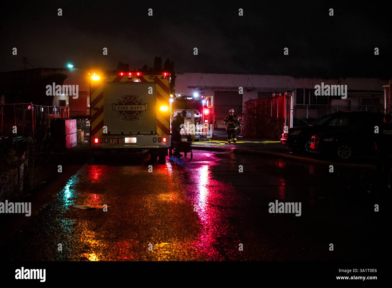 Seattle, USA. 10th Mar 2025. Seattle fire on the scene responding to an ...