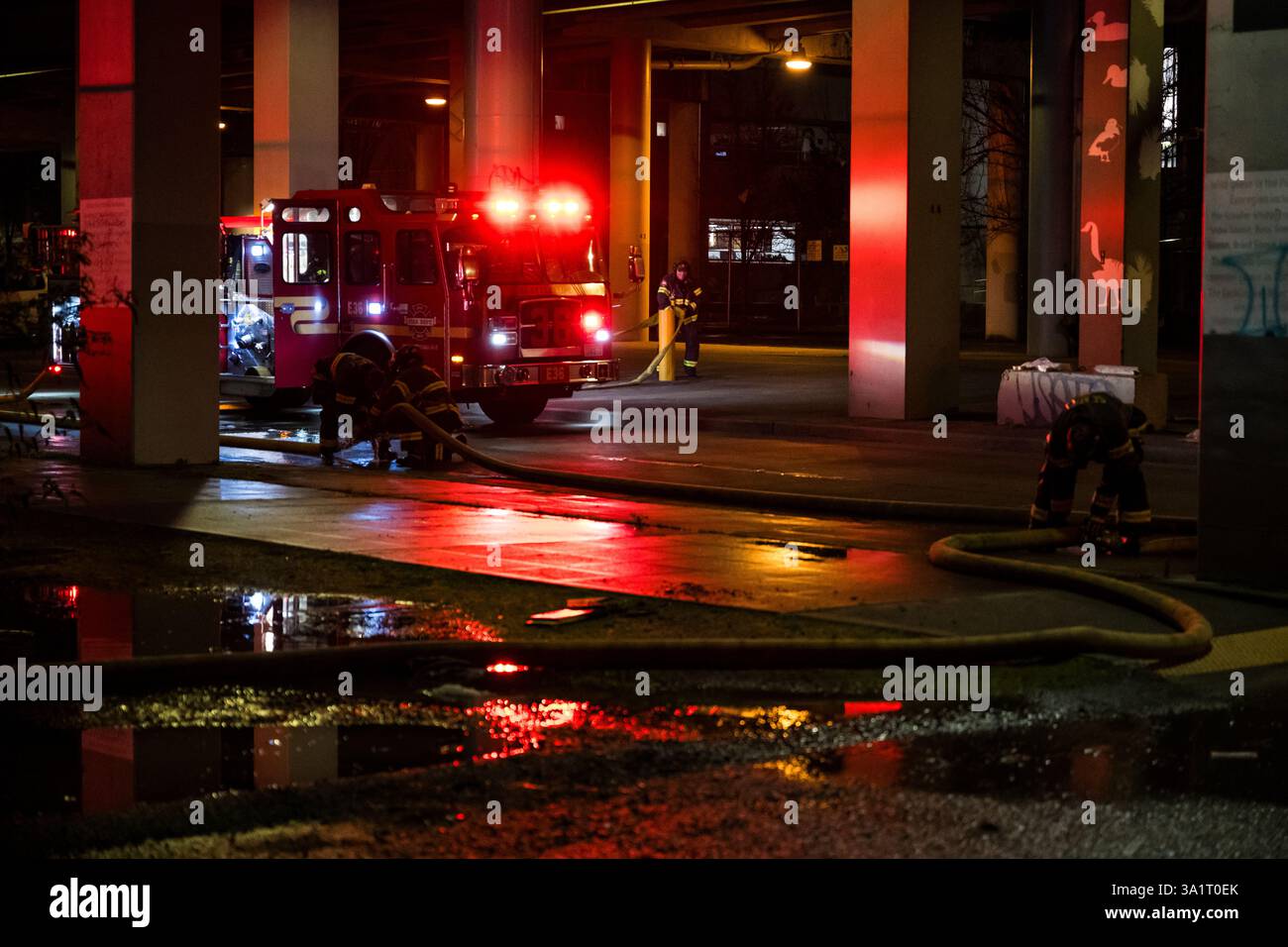 Seattle, USA. 10th Mar 2025. Seattle fire on the scene responding to an ...