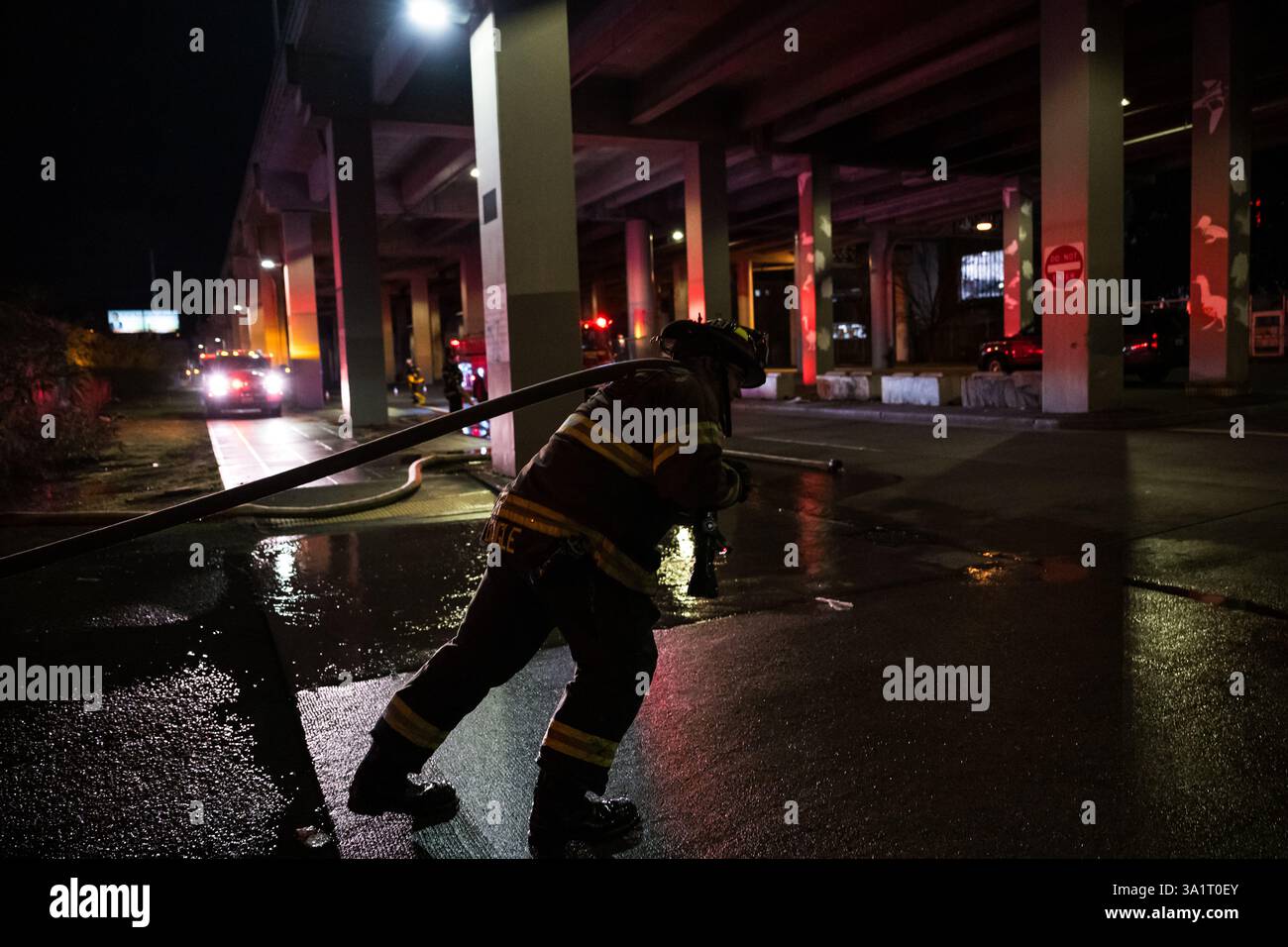 Seattle, USA. 10th Mar 2025. Seattle fire on the scene responding to an ...