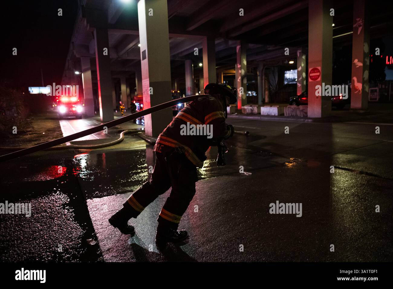 Seattle, USA. 10th Mar 2025. Seattle fire on the scene responding to an ...
