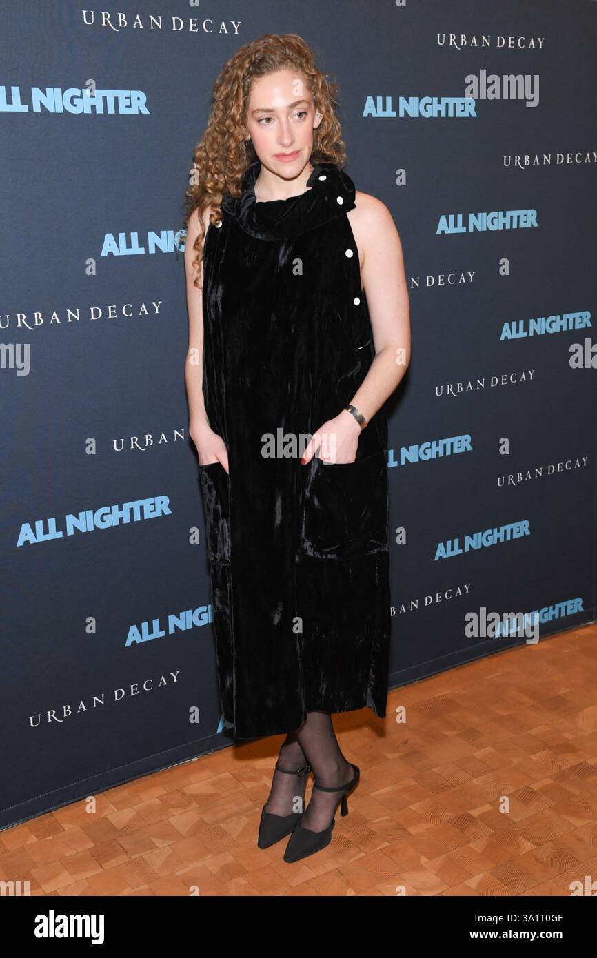 New York, USA. 09th Mar, 2025. Micaela Diamond attends "All Nighter ...