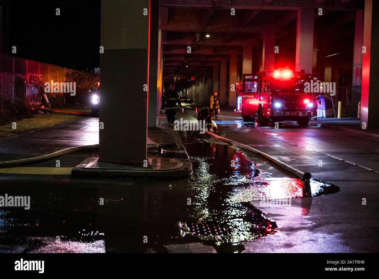Seattle, USA. 10th Mar 2025. Seattle fire on the scene responding to an ...