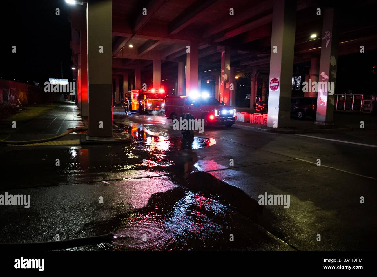 Seattle, USA. 10th Mar 2025. Seattle fire on the scene responding to an ...