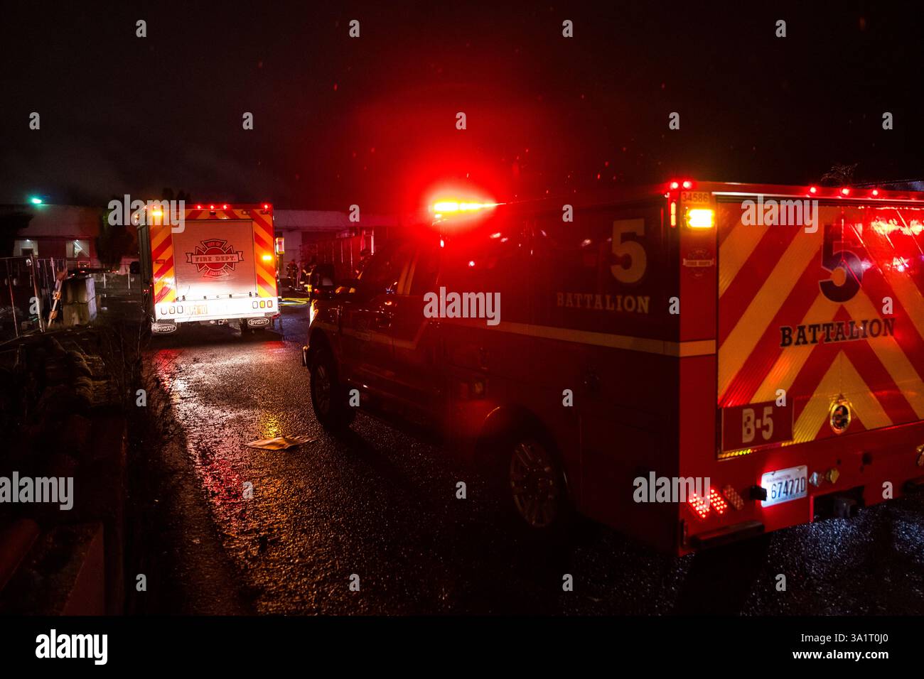 Seattle, USA. 10th Mar 2025. Seattle fire on the scene responding to an ...