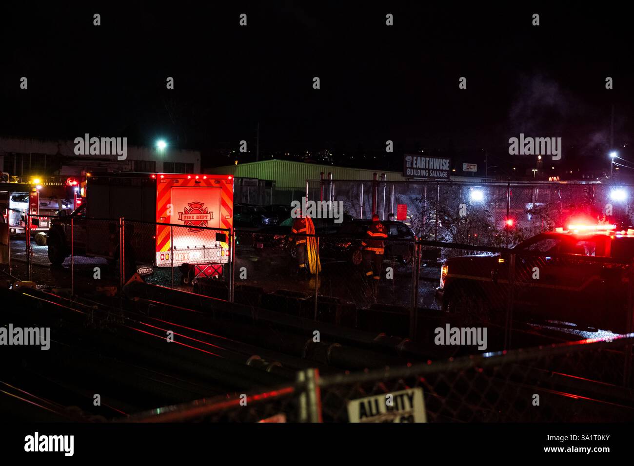 Seattle, USA. 10th Mar 2025. Seattle fire on the scene responding to an ...