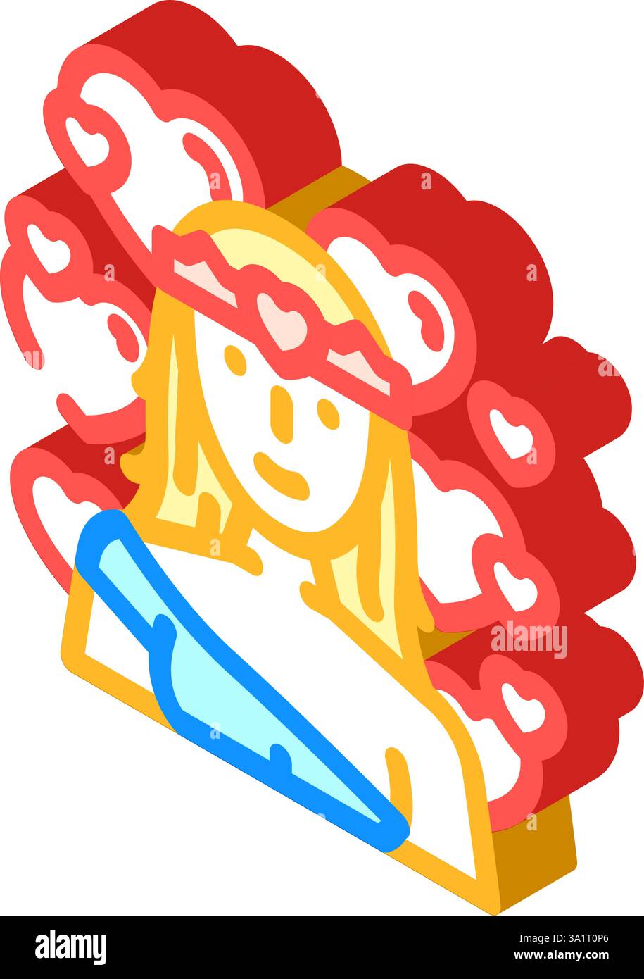 aphrodite greek god mythology isometric icon vector illustration Stock ...