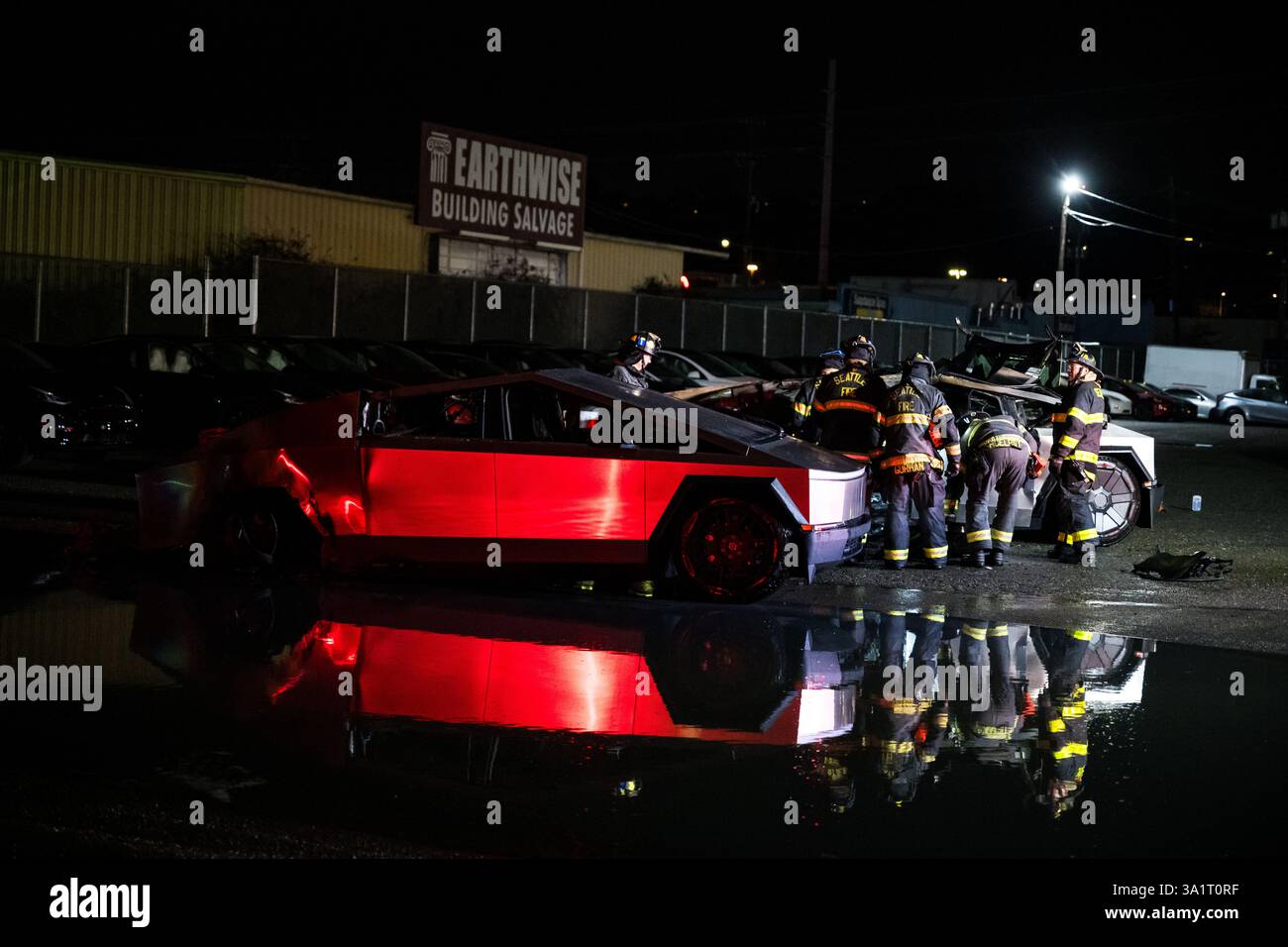 Seattle, USA. 10th Mar 2025. Seattle fire on the scene responding to an ...