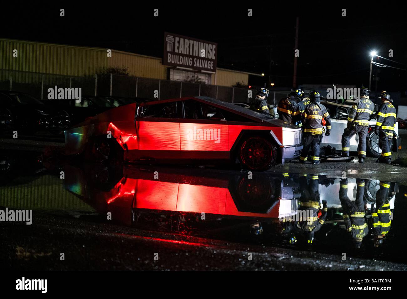 Seattle, USA. 10th Mar 2025. Seattle fire on the scene responding to an ...