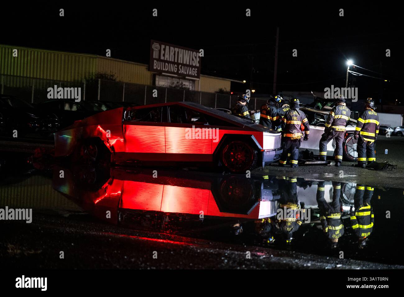 Seattle, USA. 10th Mar 2025. Seattle fire on the scene responding to an ...