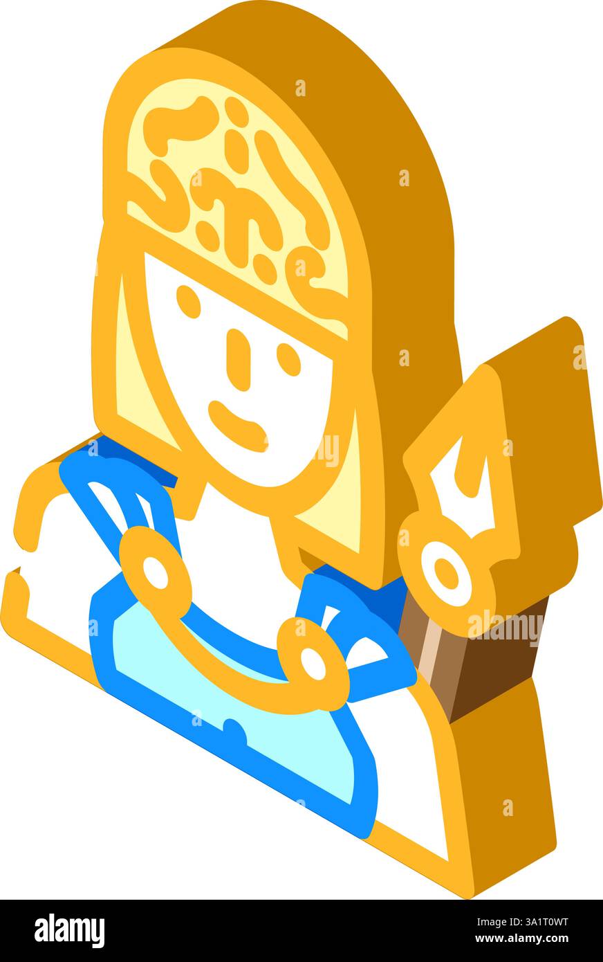 athena greek god mythology isometric icon vector illustration Stock ...