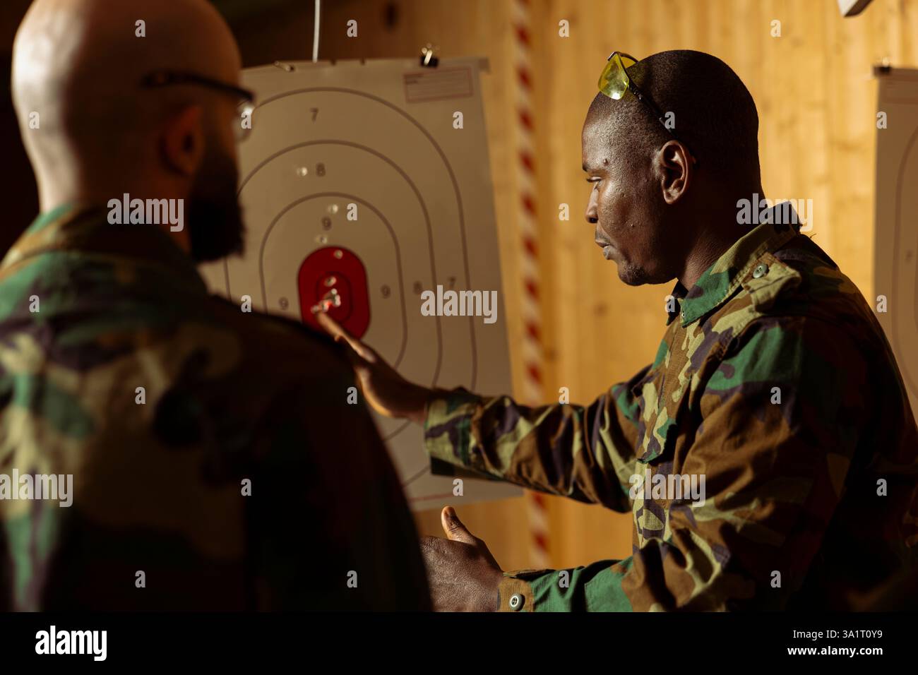 Military units at shooting range training necessary combat skills ...
