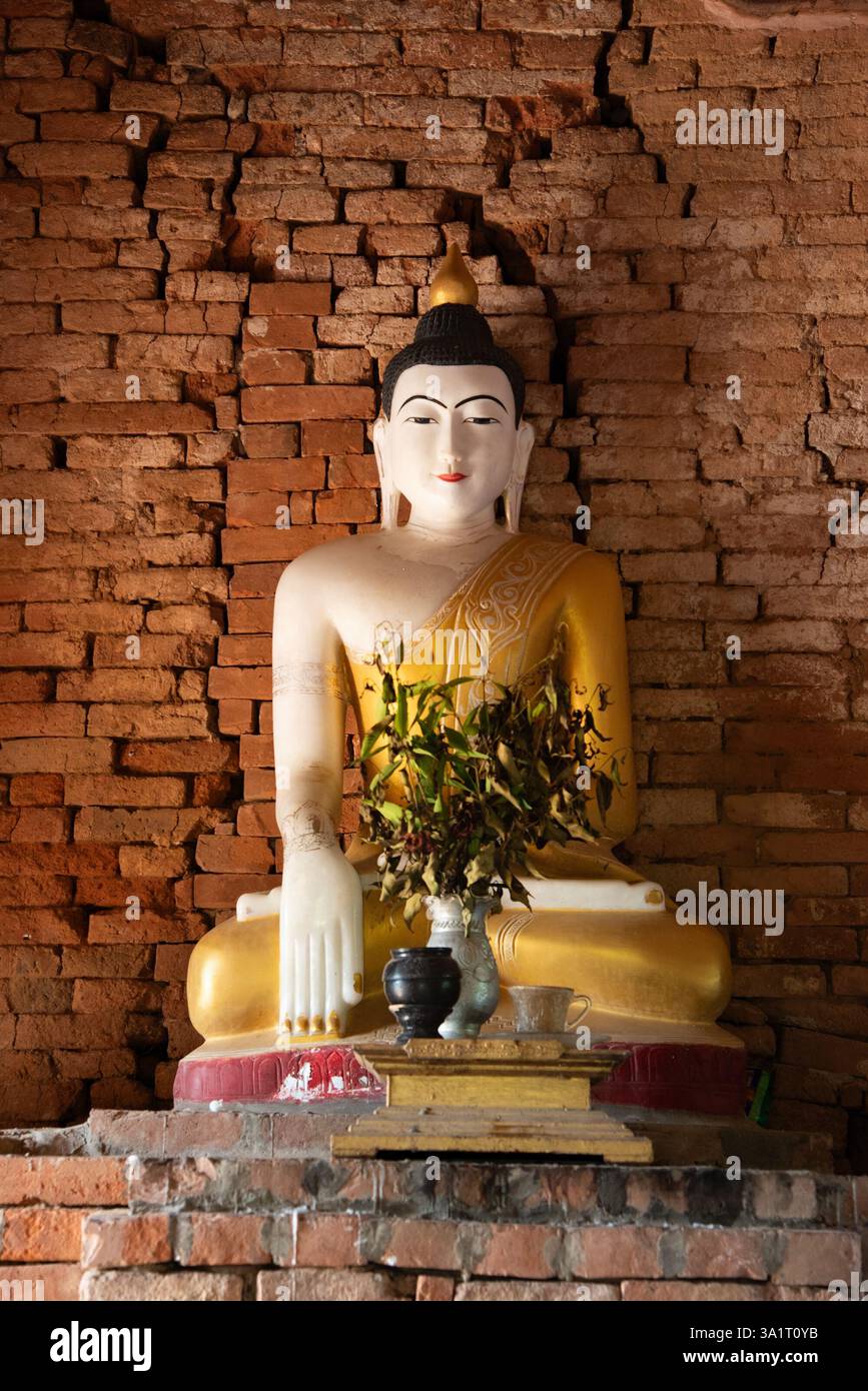 Buddhist statue in Inwa, Myanmar. Inwa (also known as Ava) was the ...