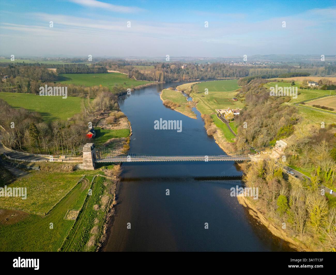 Union Chain Bridge or Union Bridge, a suspension bridge that spans the ...