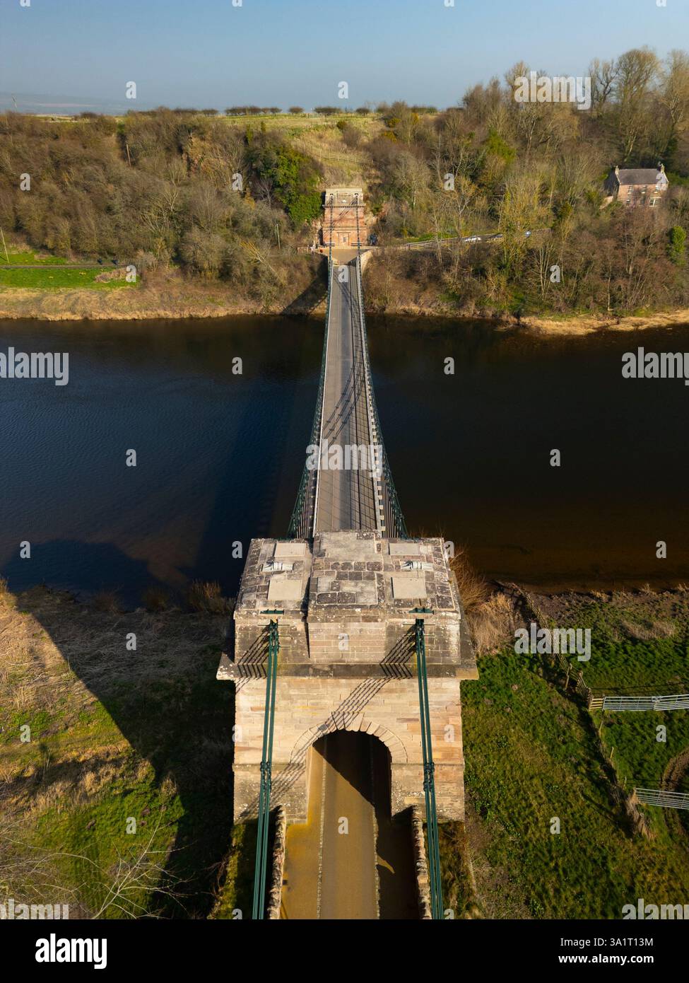 Union Chain Bridge or Union Bridge, a suspension bridge that spans the ...