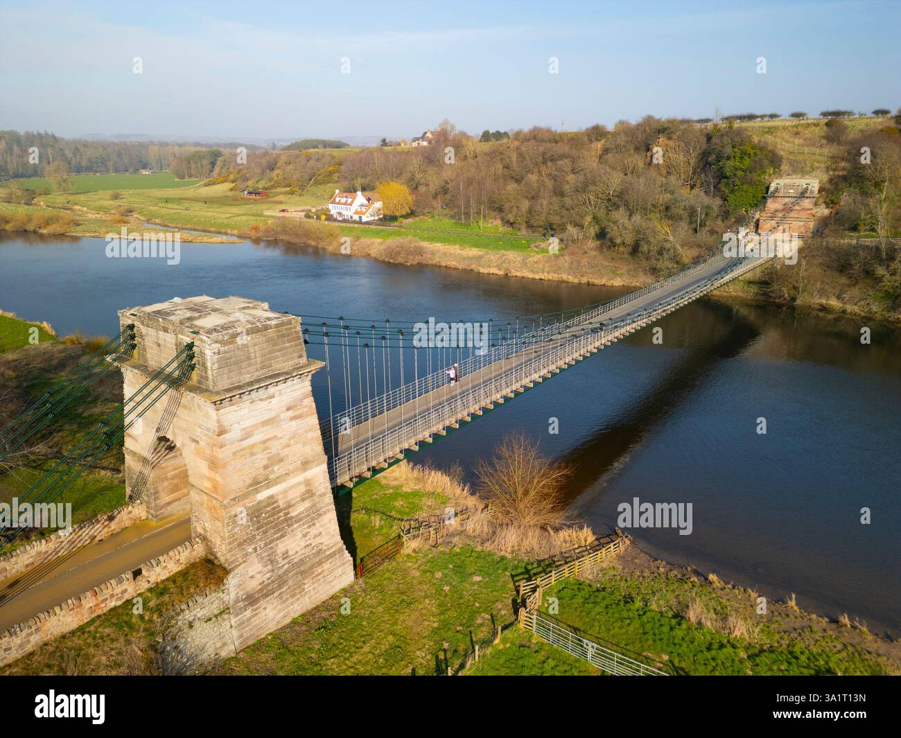 Union Chain Bridge or Union Bridge, a suspension bridge that spans the ...