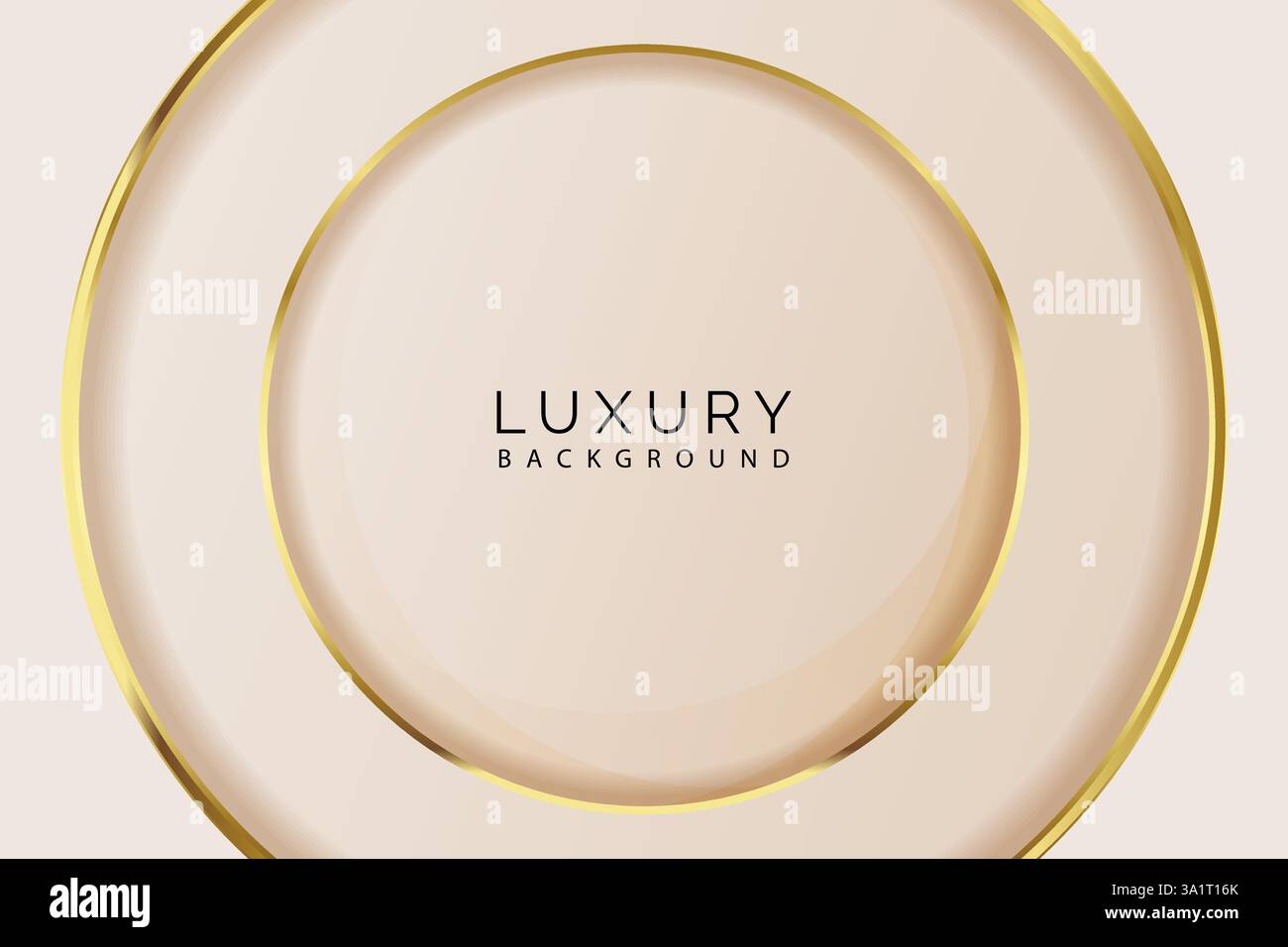 Luxurious light peach color background with golden circles Stock Vector ...