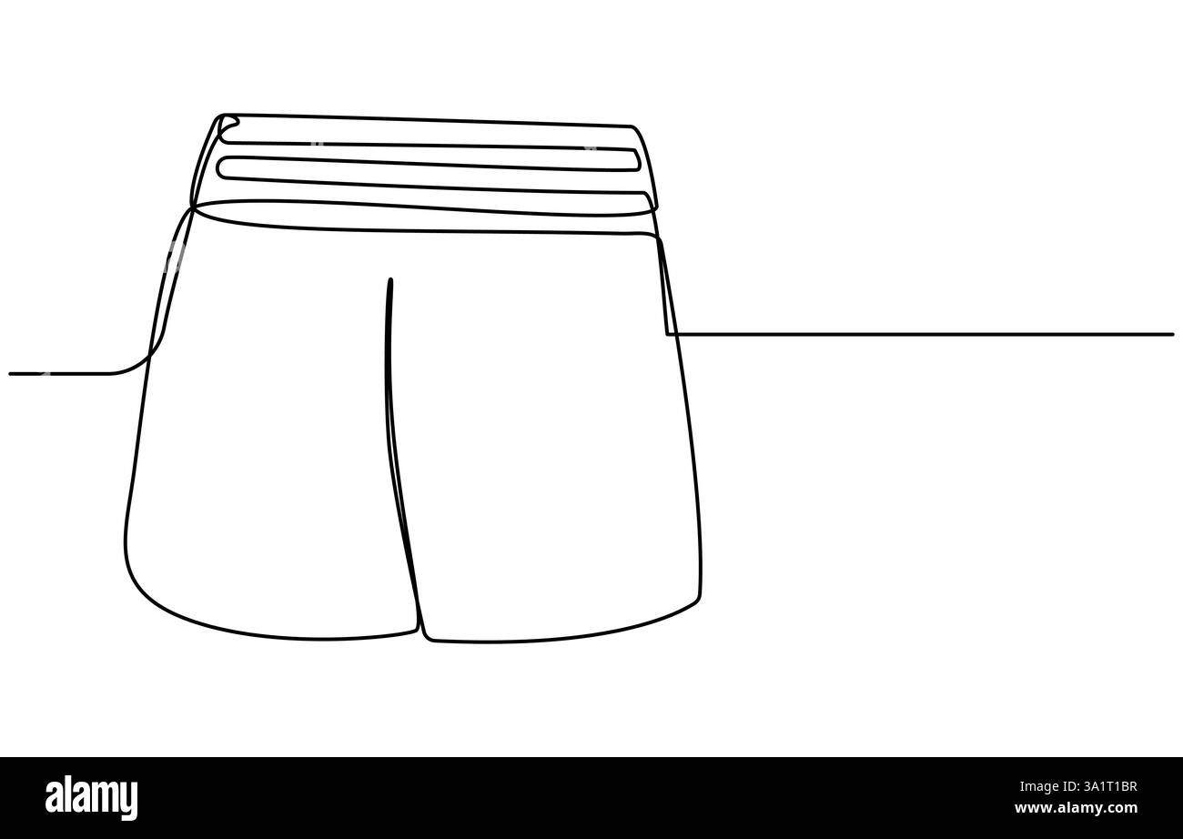 shorts one line art drawing Stock Vector Image & Art - Alamy