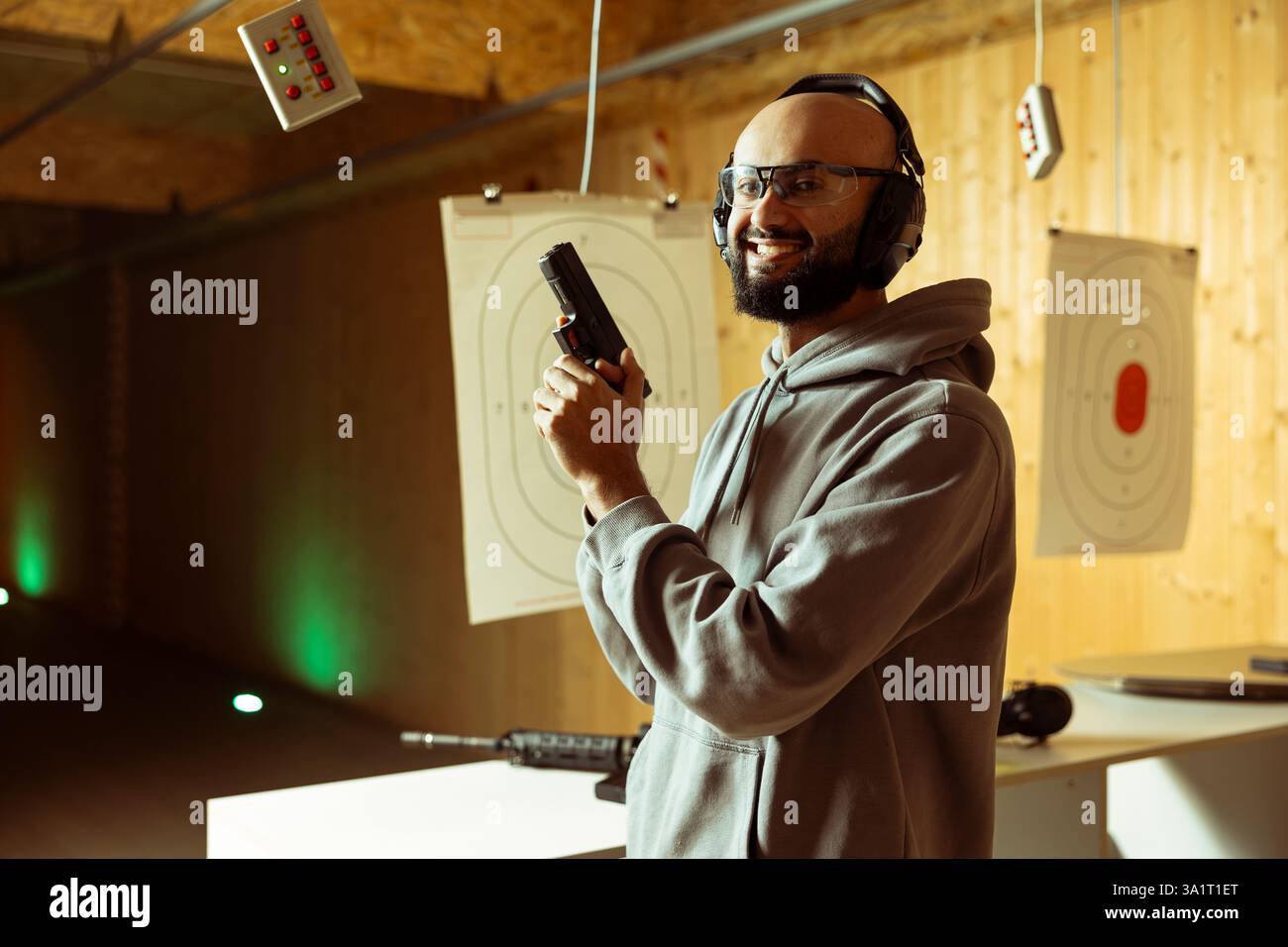 Happy arab man wearing glasses hi-res stock photography and images - Alamy