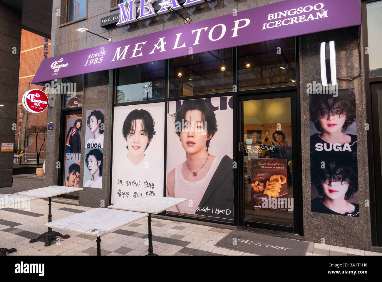 BTS Suga's birthday, Mar 9, 2025 : A cafe decorated to celebrate BTS ...