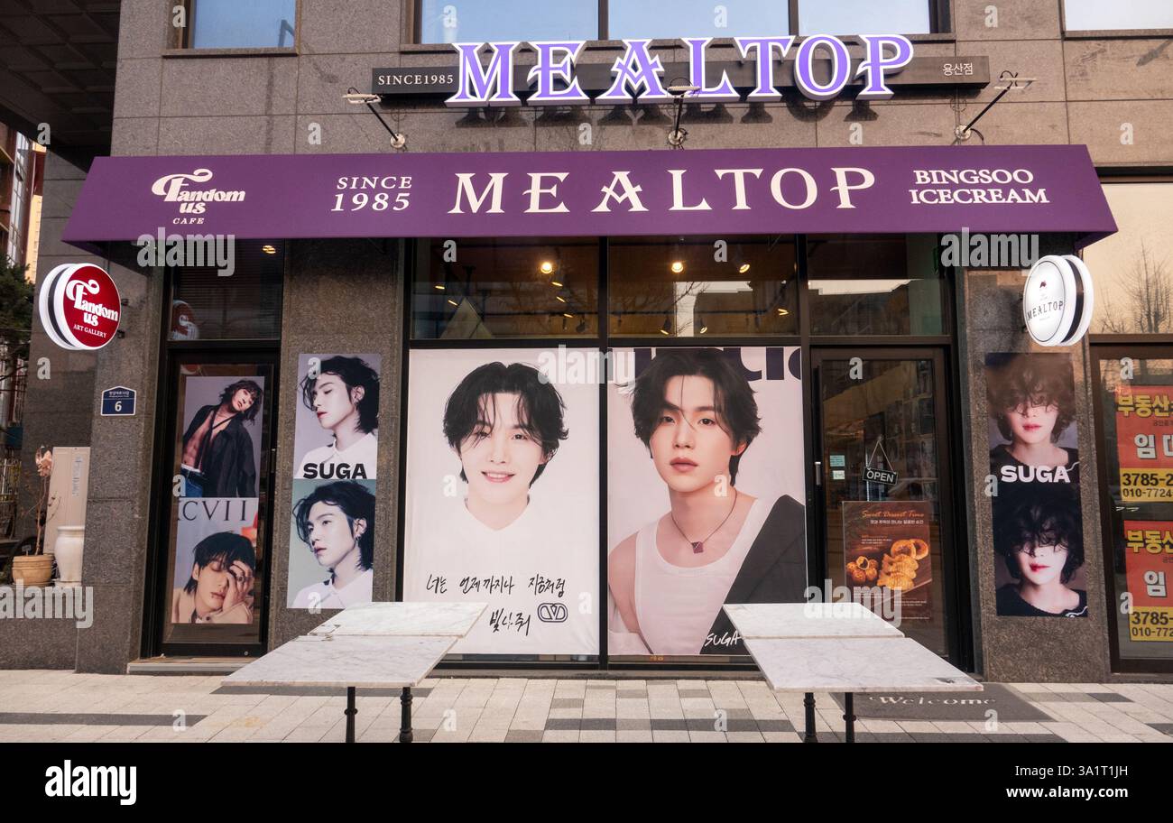 BTS Suga's birthday, Mar 9, 2025 : A cafe decorated to celebrate BTS ...