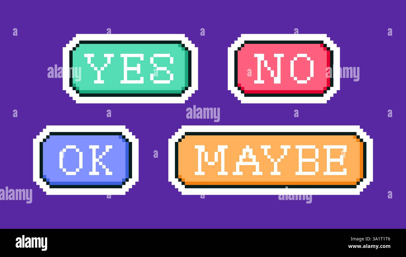 Interface buttons yes no hi-res stock photography and images - Alamy