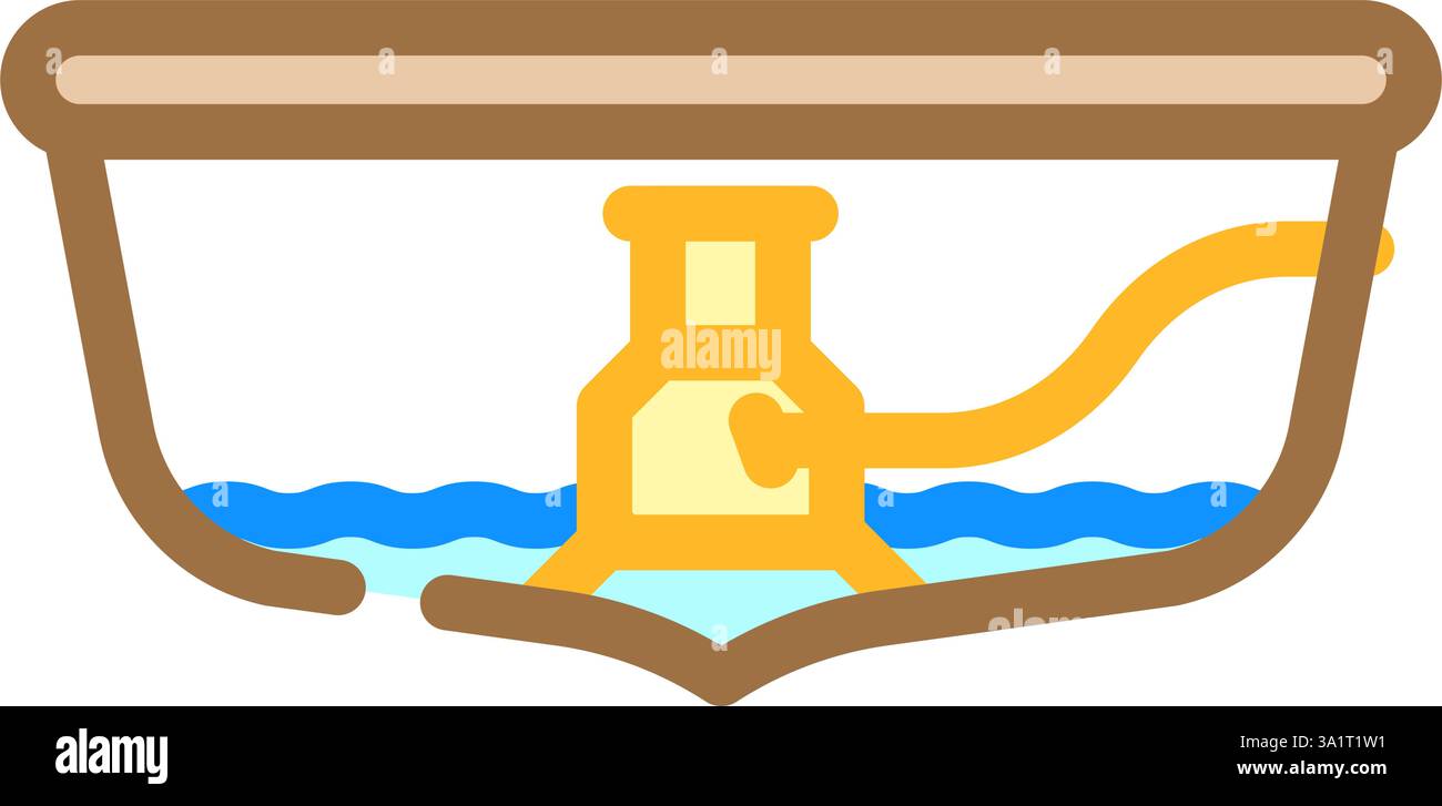 bilge pump water trip tourism color icon vector illustration Stock ...