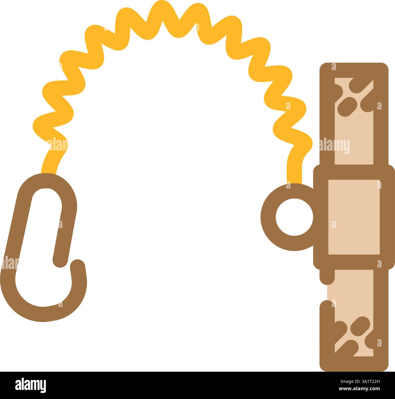 paddle leash water trip tourism color icon vector illustration Stock ...