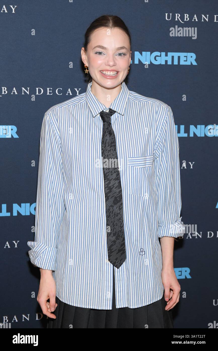 New York, USA. 09th Mar, 2025. Kristine Froseth attends "All Nighter ...