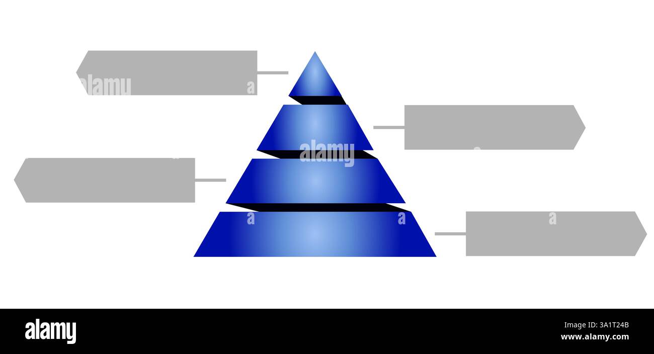 Infographic illustration of blue triangle divided and cut and space for ...