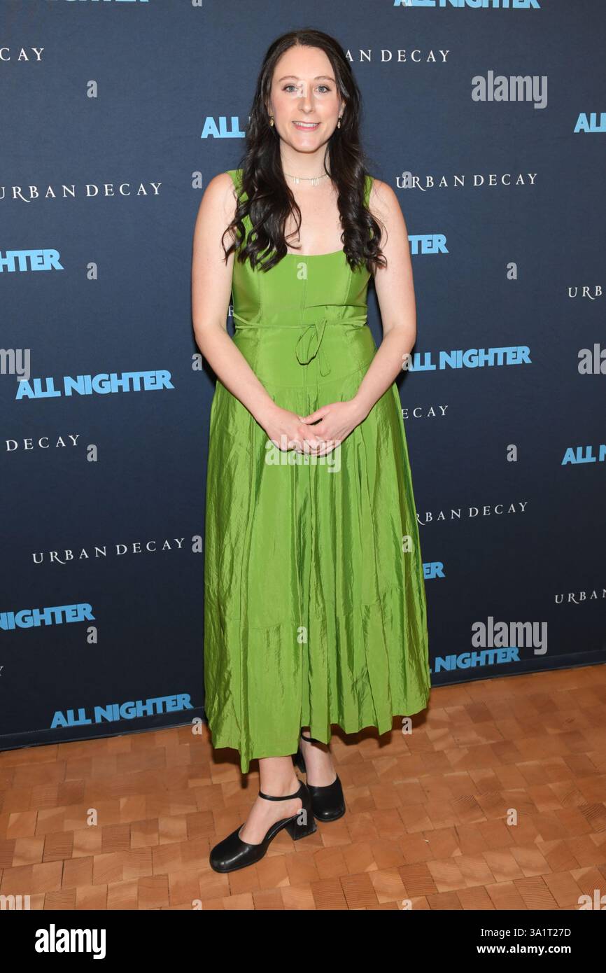 Natalie Margolin attends "All Nighter" opening night at The Newman ...
