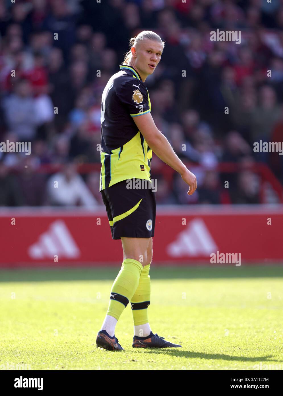 Erling Haaland (MC) at the Nottingham Forest v Manchester City, EPL ...
