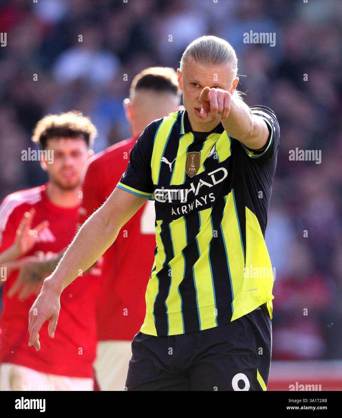Erling Haaland (MC) at the Nottingham Forest v Manchester City, EPL ...