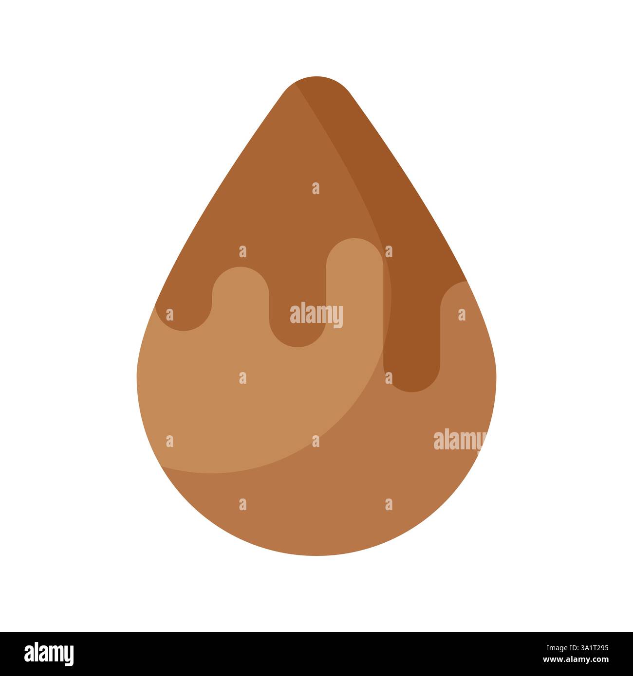 Liquid chocolate drop vector design, Sweet cocoa dessert droplet ...